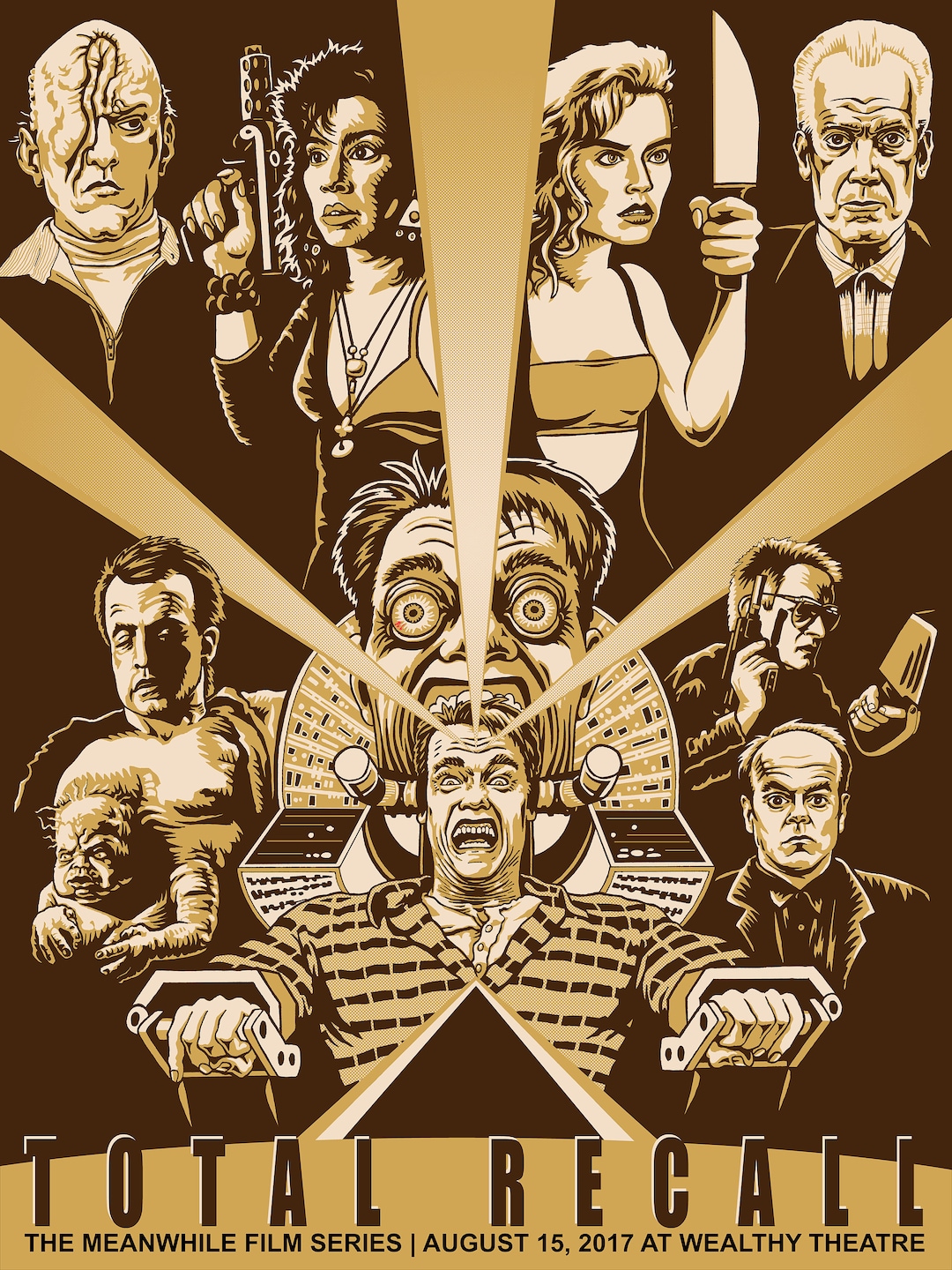 Total Recall Screen Printed Poster 18x24 Arnold Schwarzenegger - Etsy