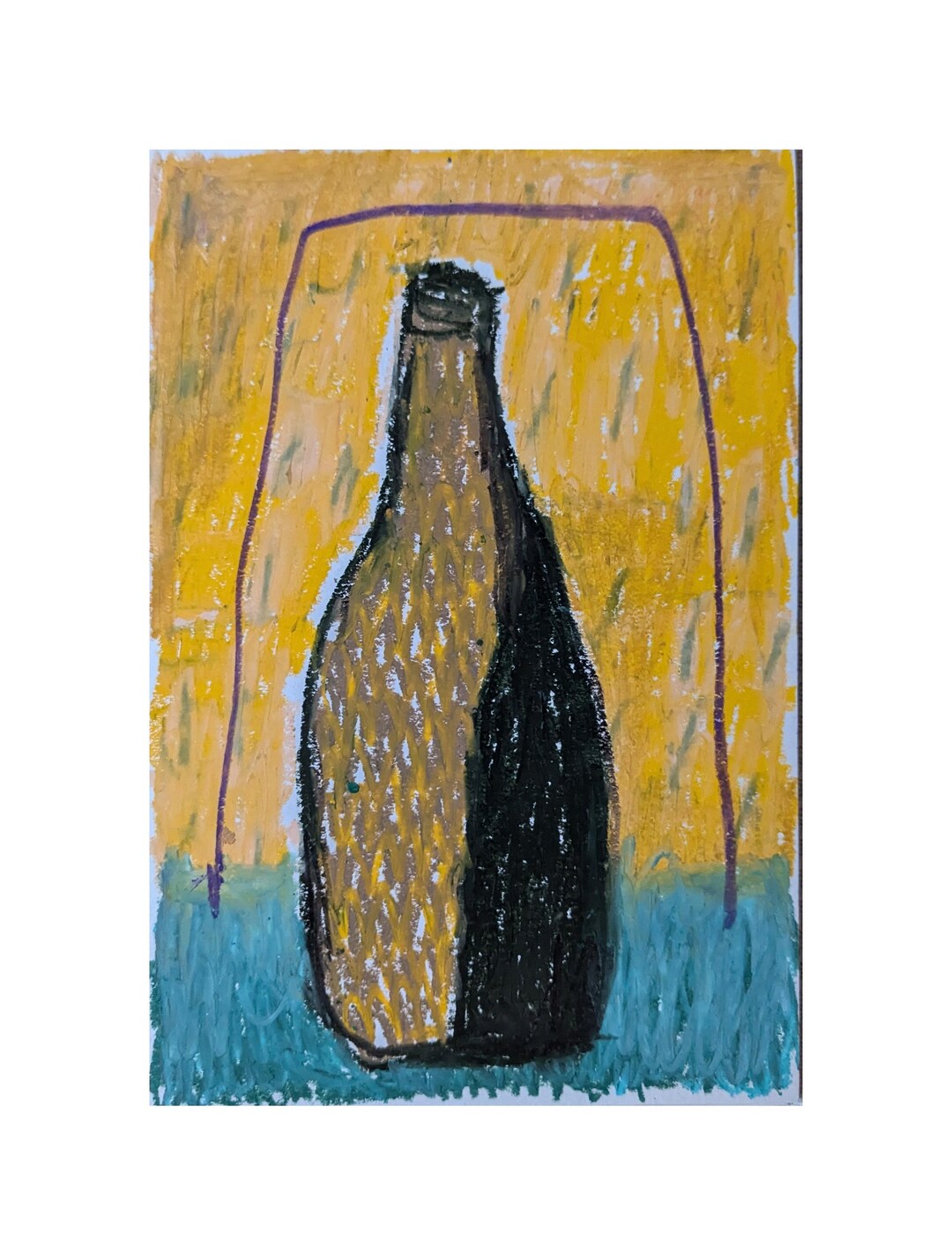 Emotional Containers III, Drawing on Paper With Oil Pastels - Etsy