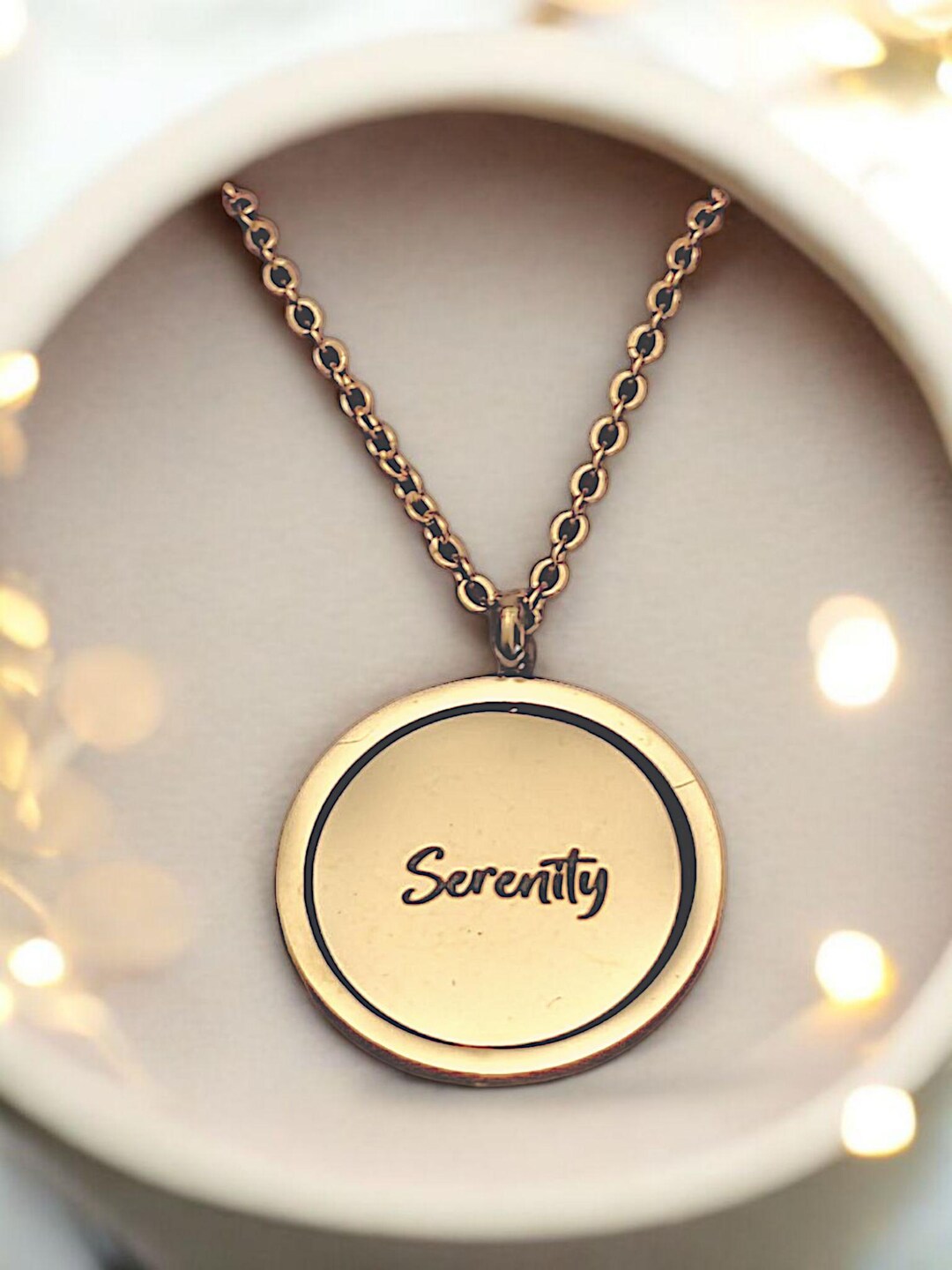 Personalized Gold Fidget Spinner Necklace: Engraved Stainless Steel ...