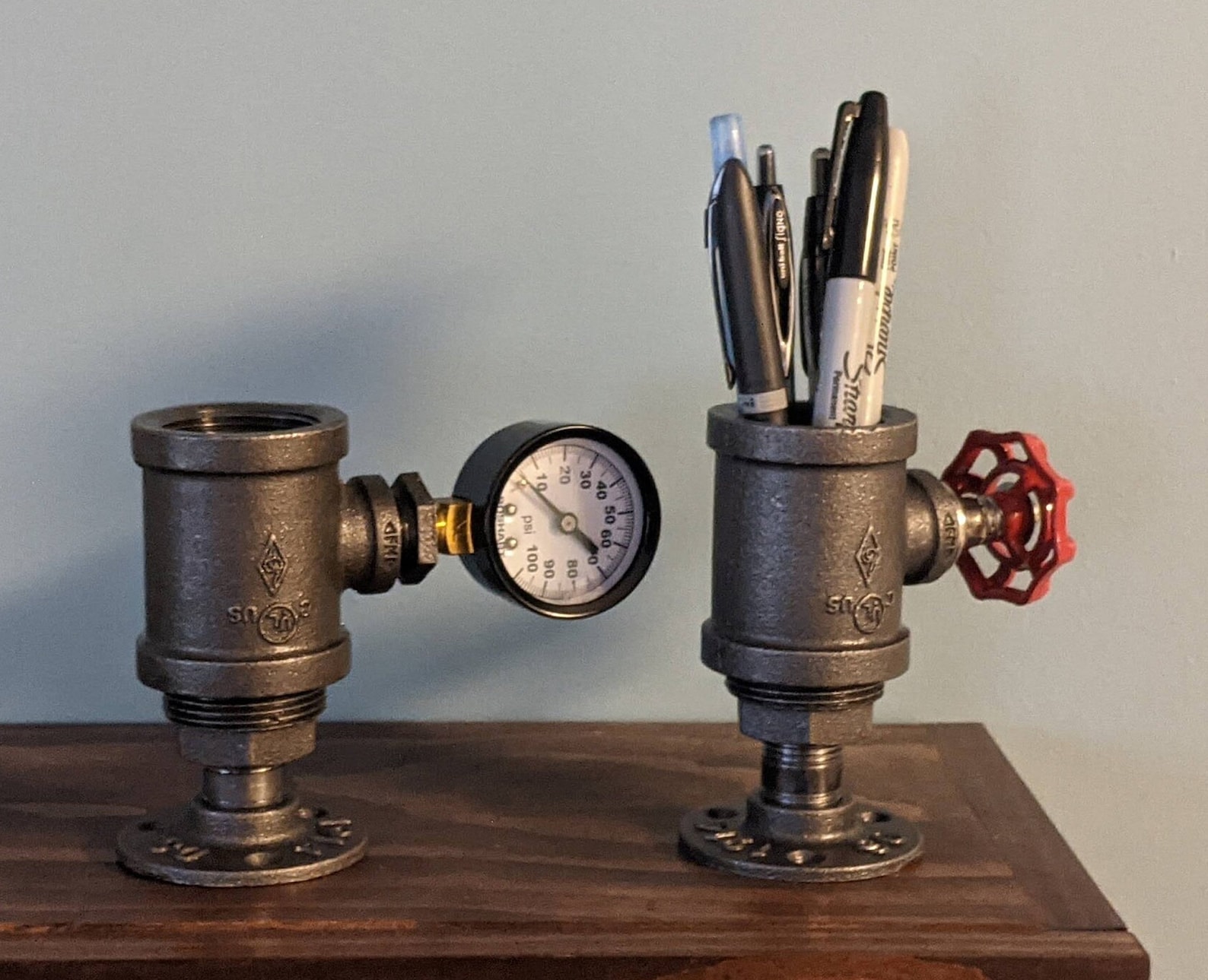 Industrial Pipe Pen Holder Steampunk Pencil Holder - Etsy