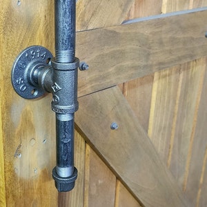 Industrial Pipe Door Handle | Barn Door Handle | Pipe Door Handle | Industrial Decor | Steampunk ...