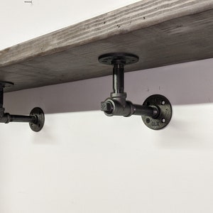 L Brackets DIY Shelving Pipes | Industrial Pipe Brackets | Steampunk ...