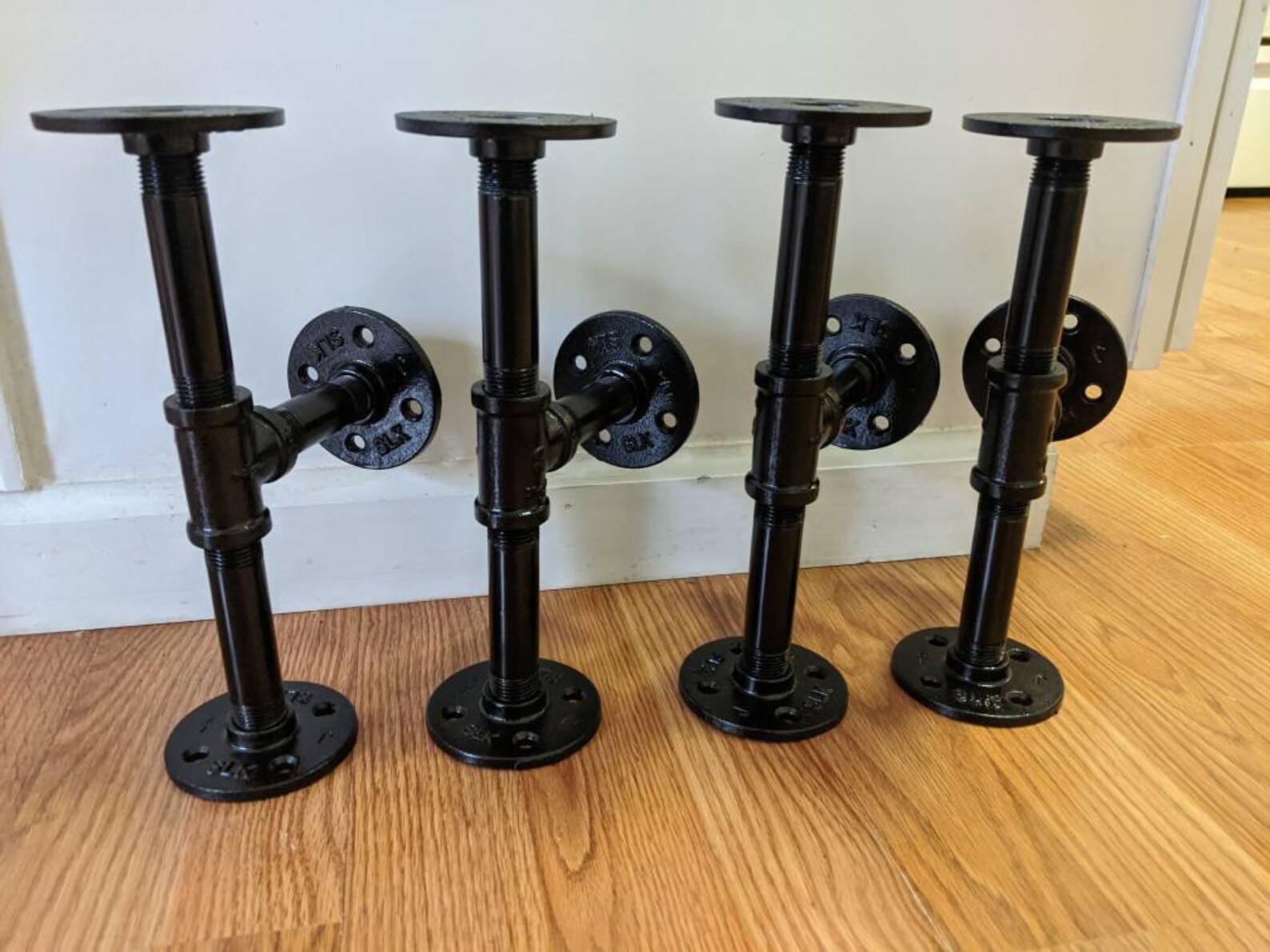 Rustic Iron Industrial Pipe Shelf Bracket - Etsy