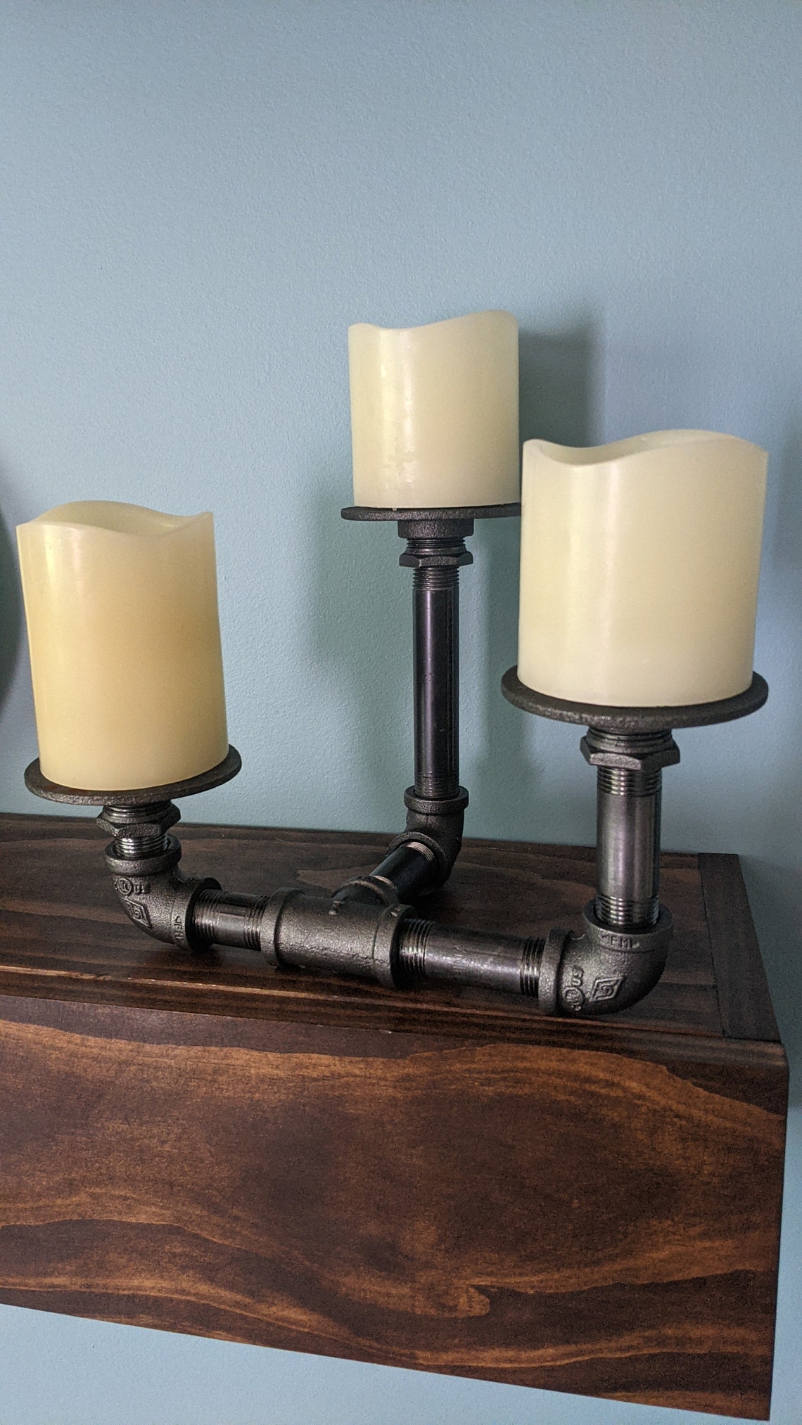 Industrial Pipe Candle Holders Steampunk Industrial Modern | Etsy