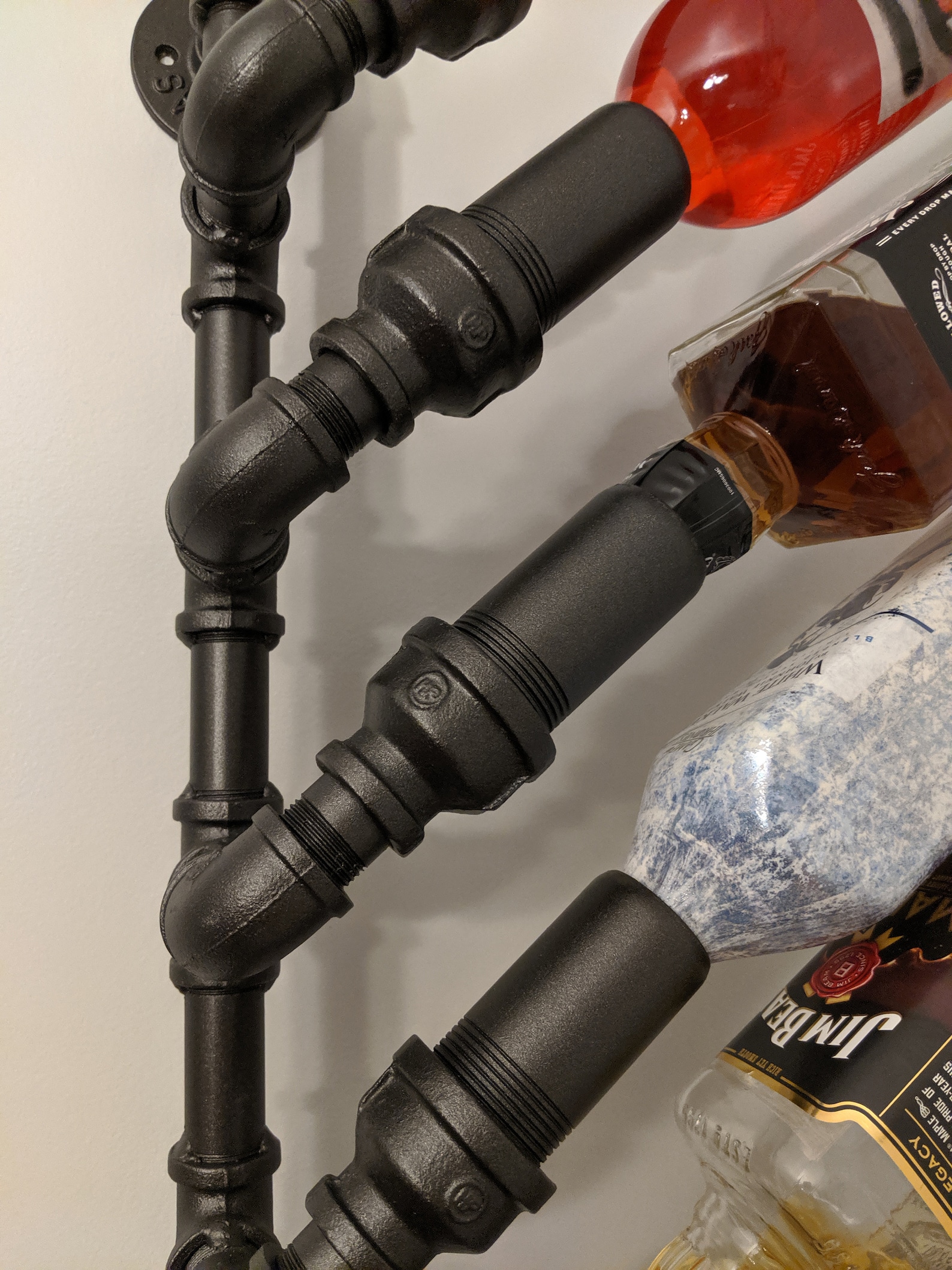 Industrial Pipe Wine Bottle Holder - Etsy