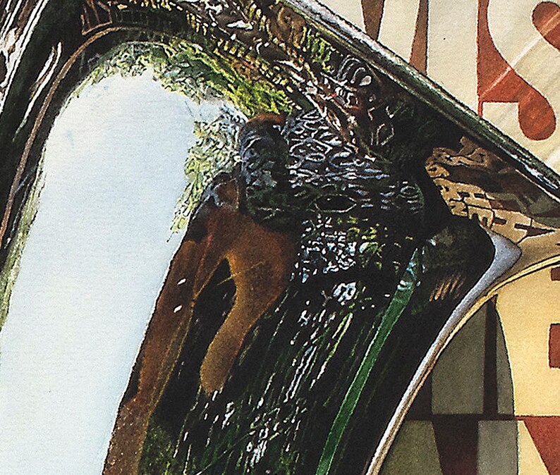 Realistic Watercolor PAINTING Canvas Gallery Wrap Miles Davis Tenor ...