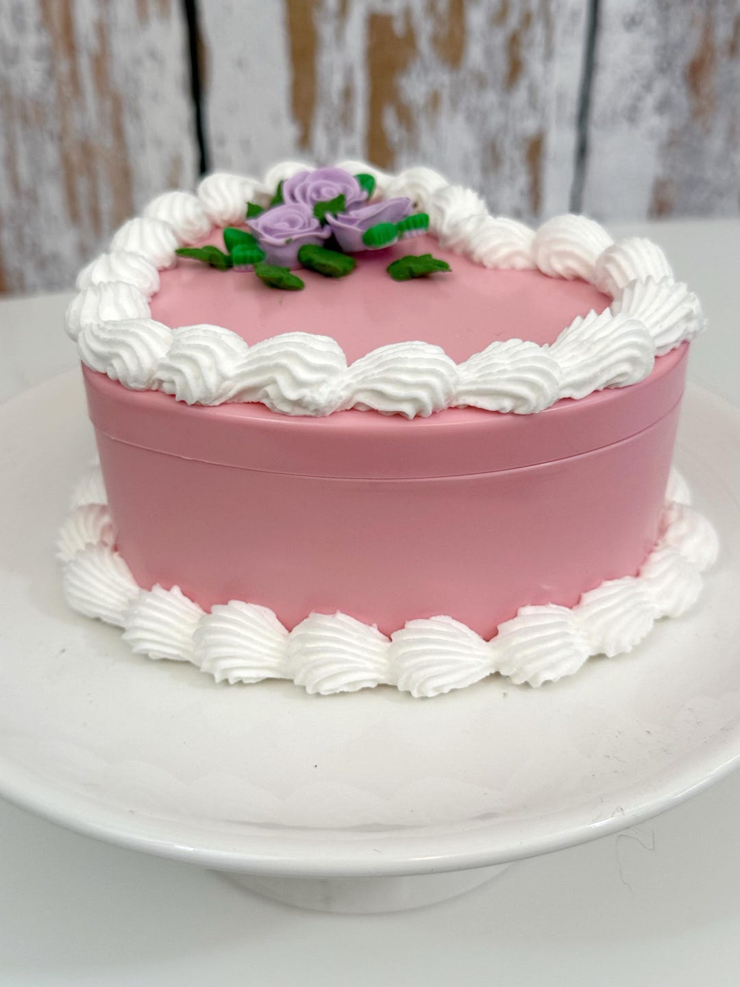 Fake Cake Box Trinket Container Jewelry Storage Fake Cake Box Pink ...