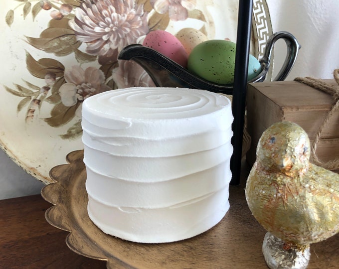 One Fake Cake BASE Vanilla or Chocolate Faux Frosting DECORATE Your OWN ...