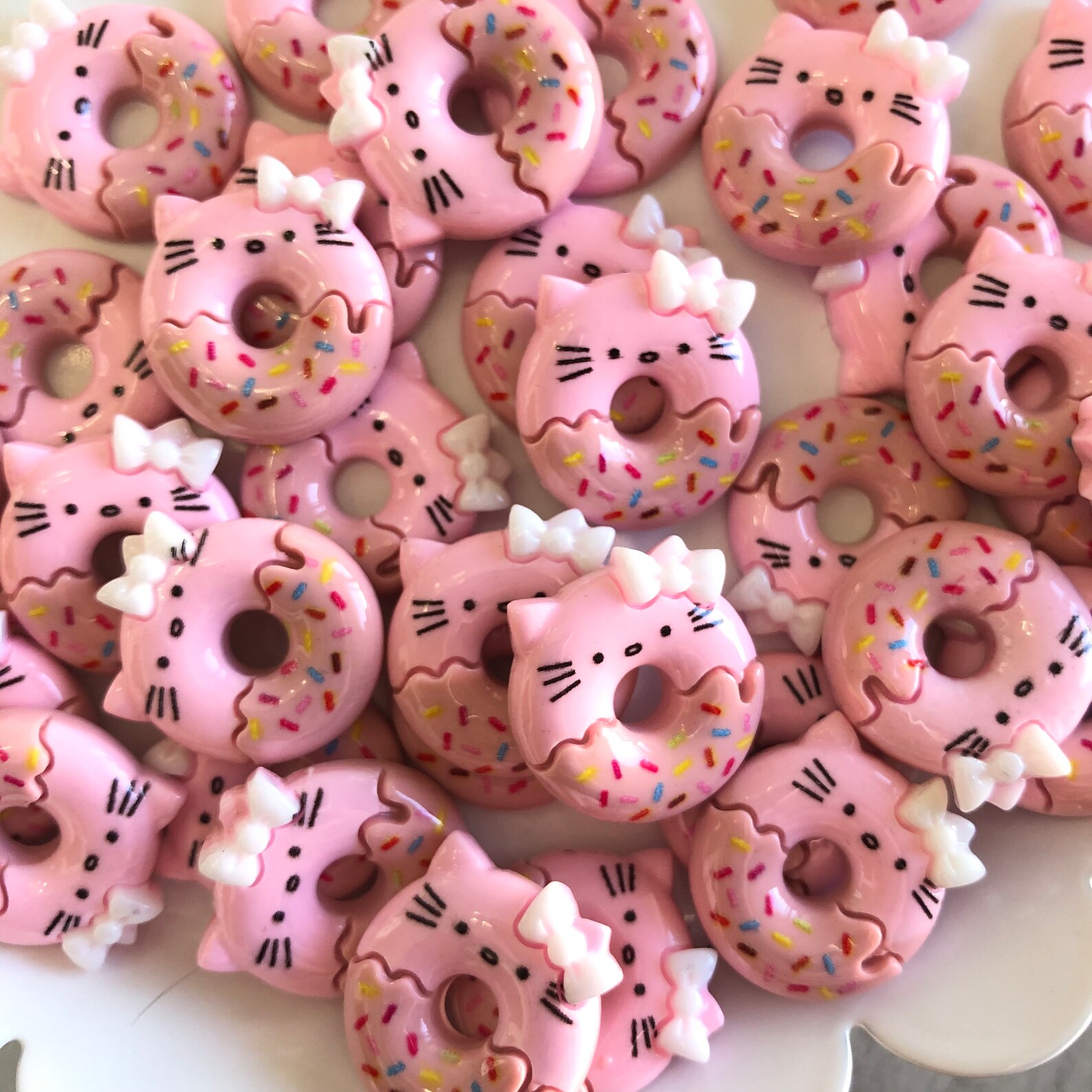 Kawaii Animal Cat Donut Flat Back Cabochons Scrapbooking - Etsy