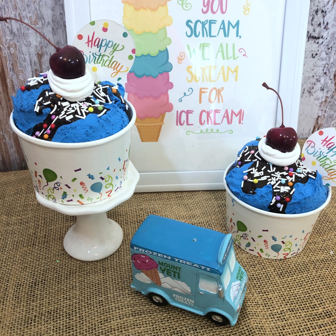 Fake Ice Cream, Photo Prop, Fake Food, Birthday Photo Shoot, Tiered ...