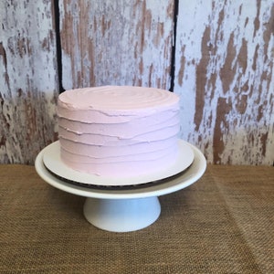 White Fake Cake 8 Inch Round With Ridged Icing Fake Food Prop Faux Cake ...