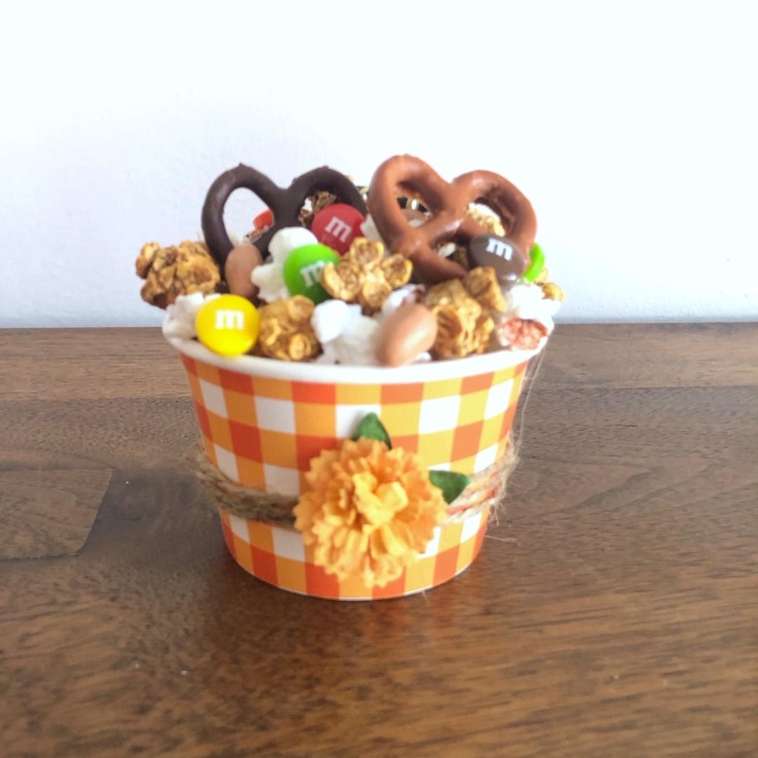 Fake Popcorn Decor Artificial Snacks Fake Food Fall Tiered Tray Decor ...