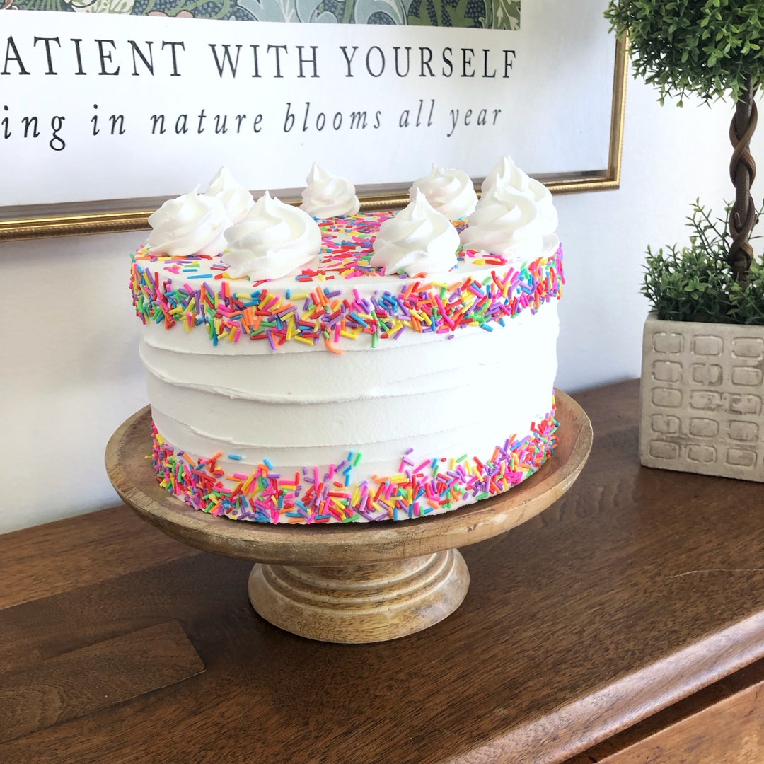 Birthday Fake Cake Fake Food 8 Inch Round Faux Cake Cake Display Food ...