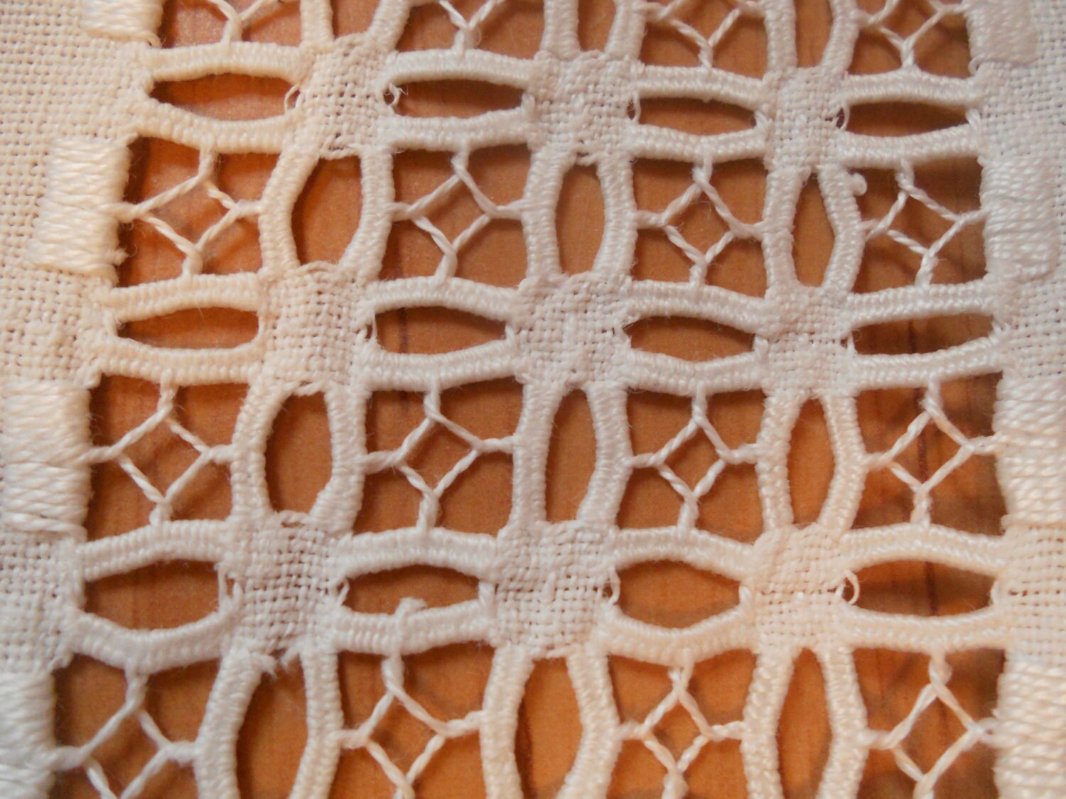 Vintage White Hand Embroidery Lace Tablecloth Centerpiece READY TO SHIP ...