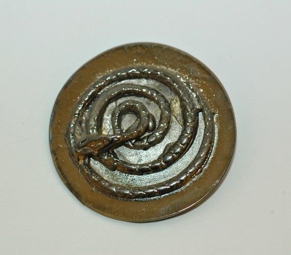 Silver Snake Button Sz 1 5/8 | Etsy