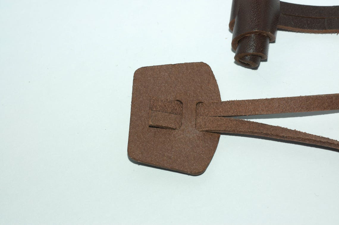 Dark Brown Leather Toggle. Adjustable 3 6 | Etsy