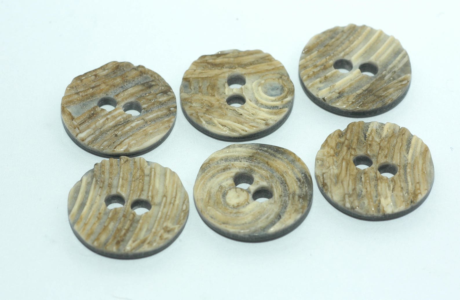 Faux Shell Button Set. Size 11/16. Set of 6 | Etsy