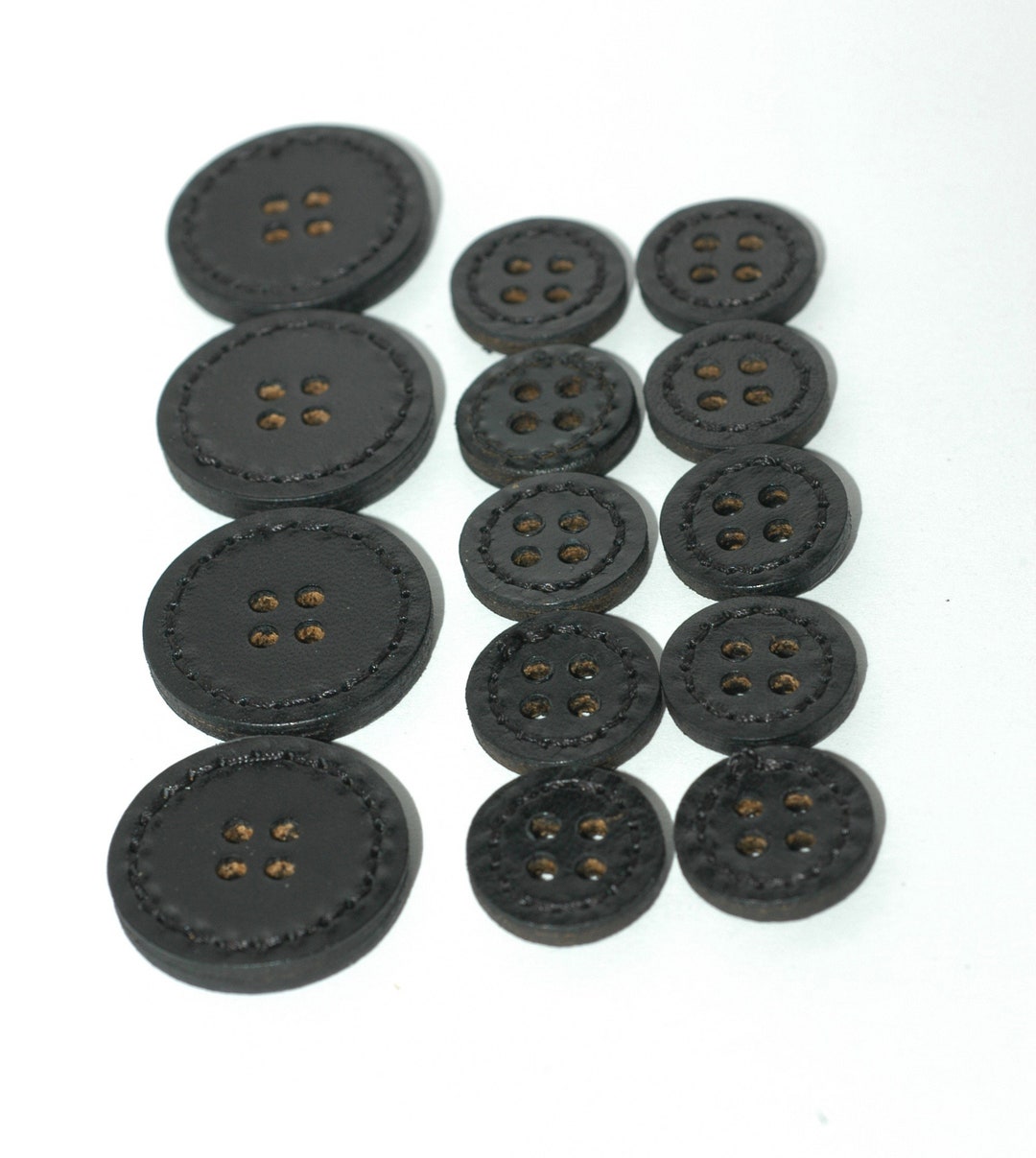 Black Leather Coat Button Set. 4-1" (25mm) & 10-5/8" (16mm) - Etsy