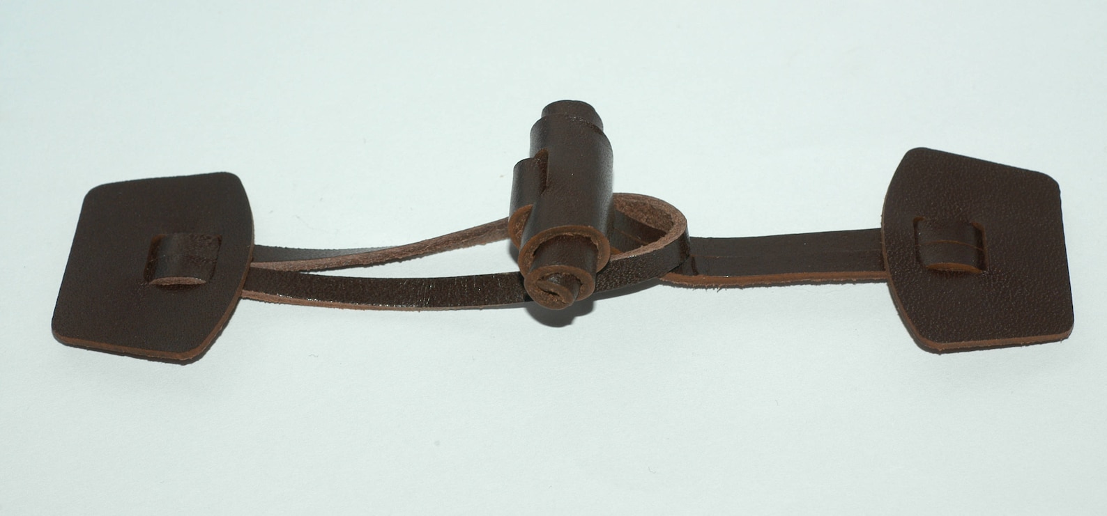 Dark Brown Leather Toggle. Adjustable 3 6 | Etsy