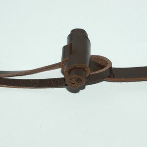 Dark Brown Leather Toggle. Adjustable 3" - 6" - Etsy