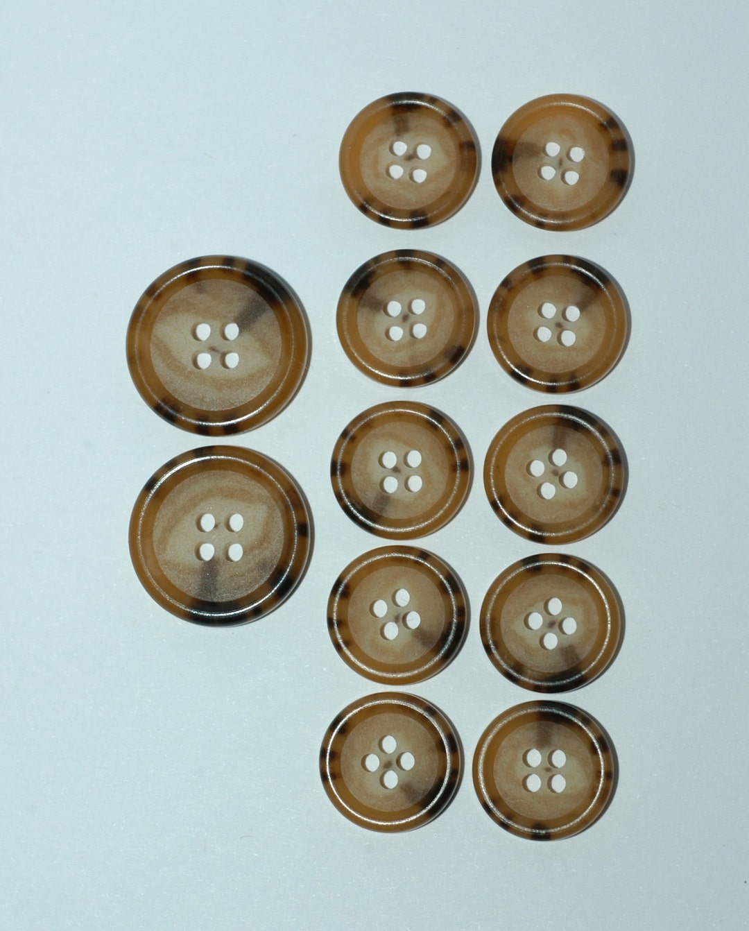 Tan/brown Suit Button Set - 2 Front Size 3/4" & 10 Sleeve Size 5/8" - Etsy