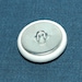 White Leather Button. Leather Covered Button. - Etsy