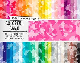 Camo Scrapbook Paper | Etsy