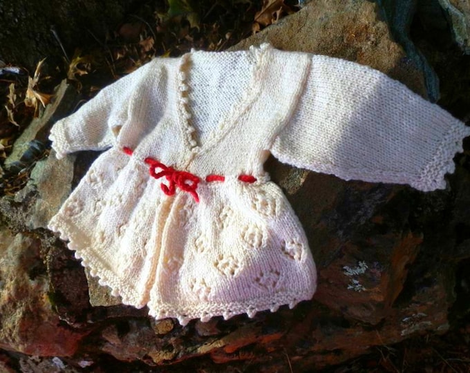 Vintage 2 Ply Knitting Pattern Knit Baby Girl 7 Pc Cobweb Lace Layette ...