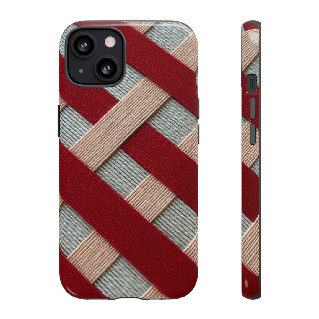Plaid Threads - Red and Peach - Tough Case - Etsy