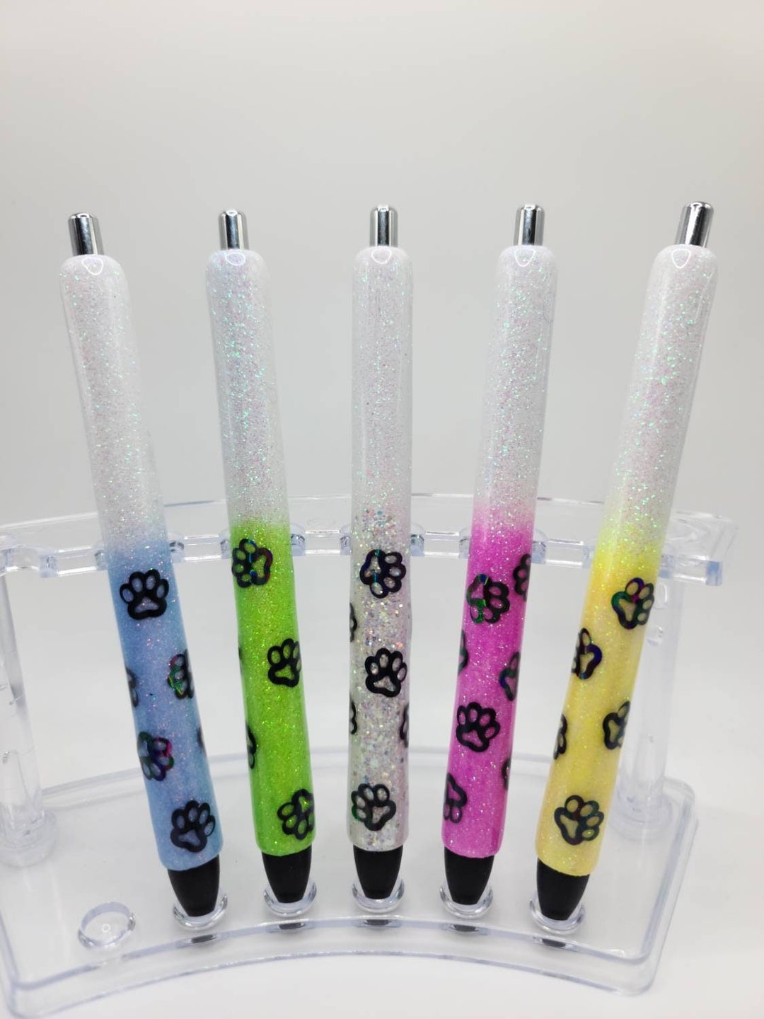 Dog Paw Pen, Inkjoy Gel Pen, Refillable, Animal Lover, Glitter Pen - Etsy
