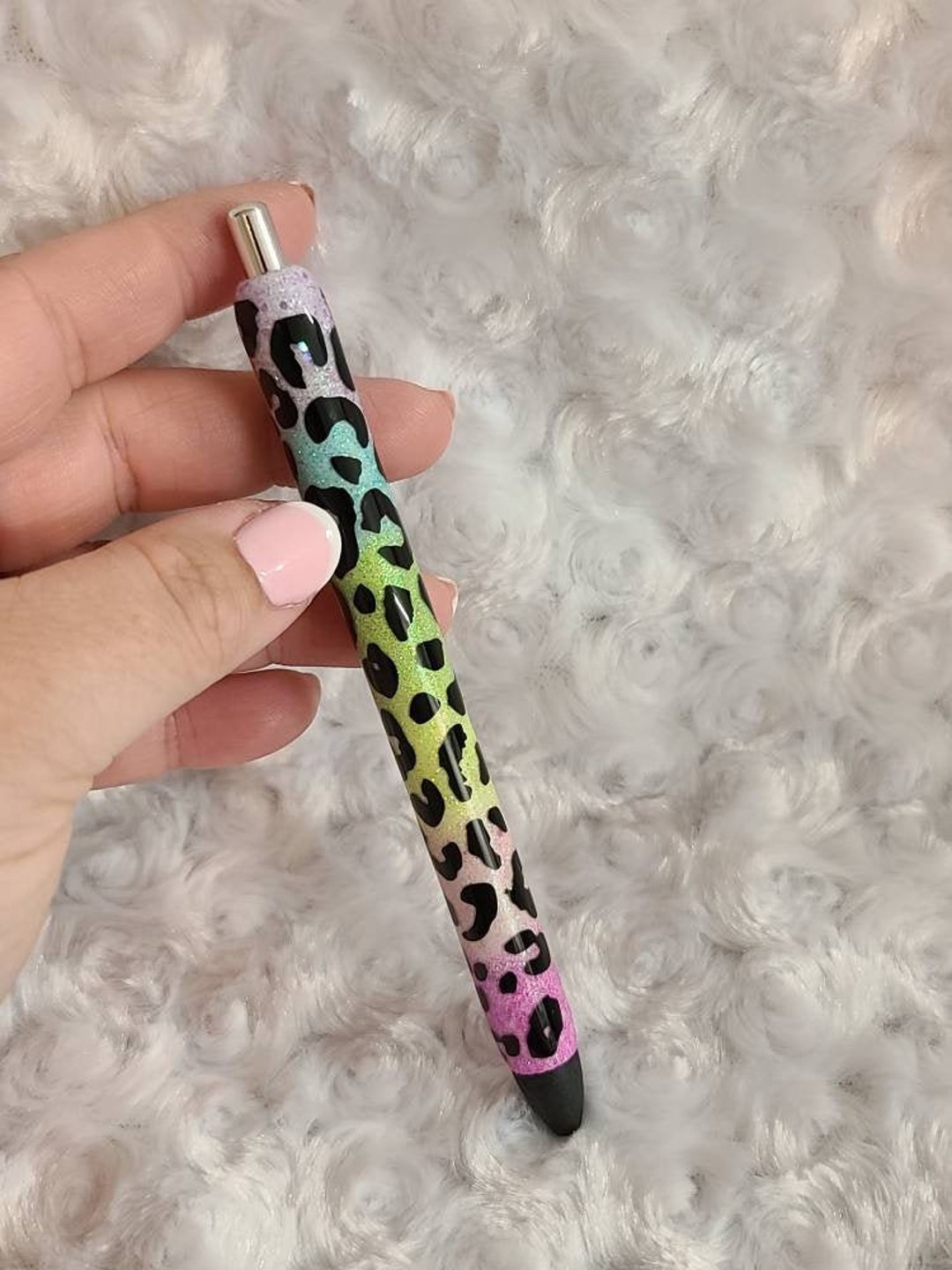Rainbow Leopard Print Epoxy Pen, Gel Pen, Gift for Men or Women, Fine ...