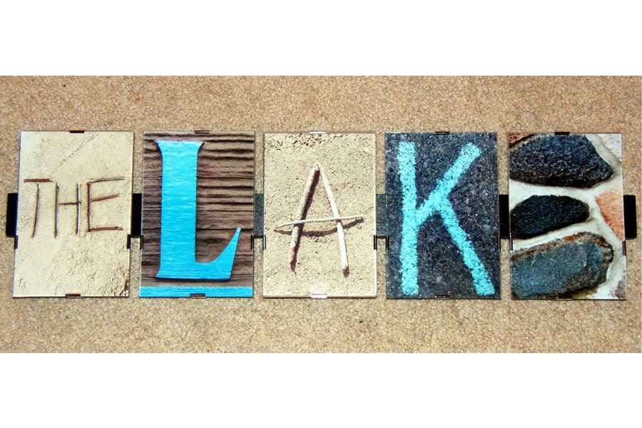 THE LAKE Word Art Picture Frame Alphabet Photography 4x6 | Etsy