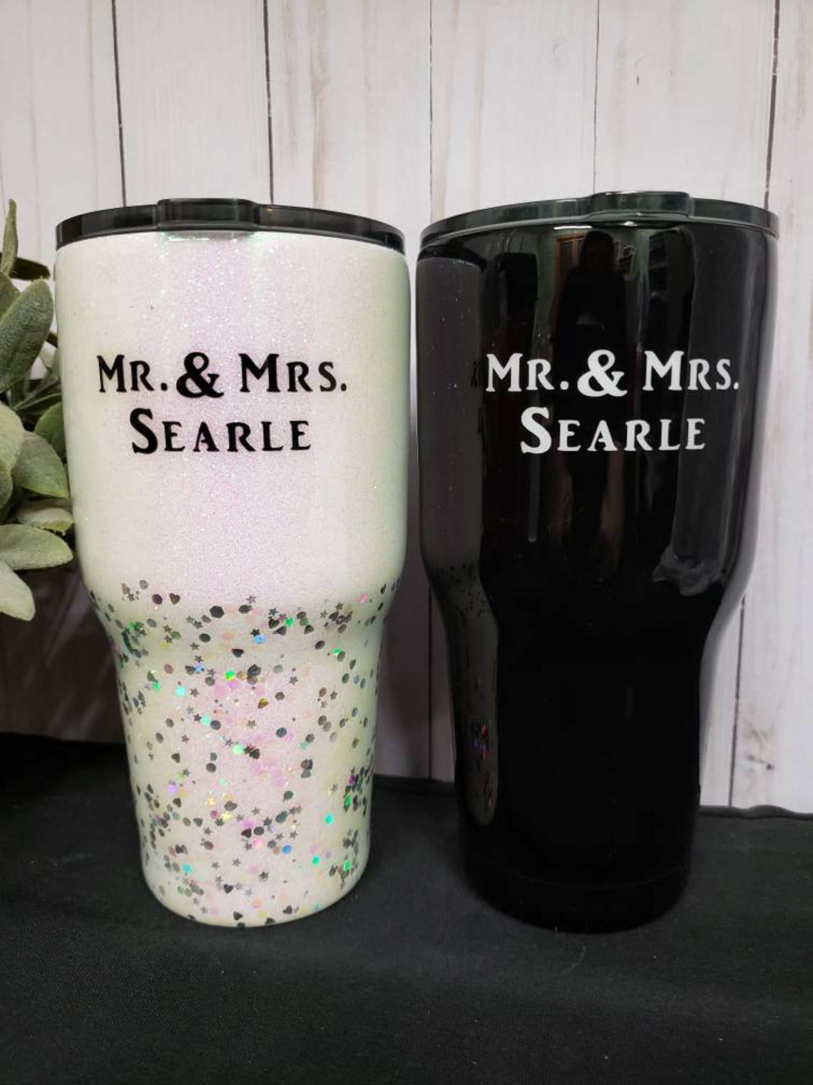 Wifey & Hubby Wedding Tumbler Set 30oz Stainless Steel and | Etsy