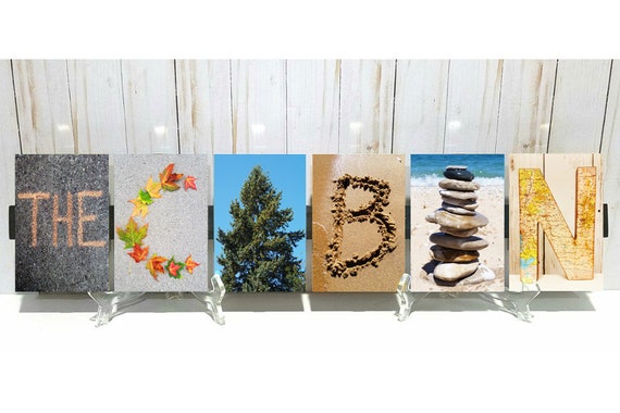 THE CABIN Word Art Picture Frame Alphabet Photography 4x6 | Etsy