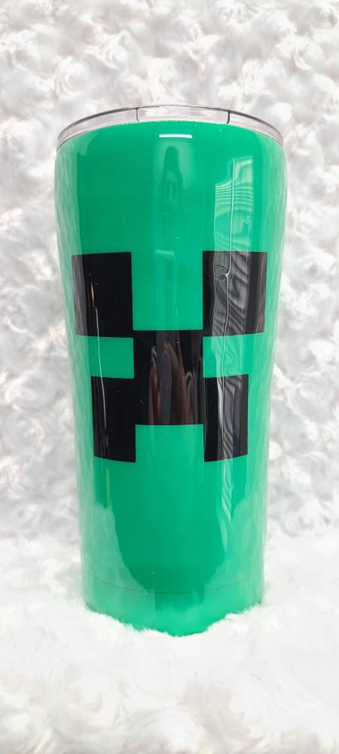Minecraft Tumbler, Video Game, Creeper, Green, Black, Fun for Gamers ...