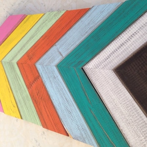 Distressed Wood Black Picture Frame- Custom Sizes A3, 4x6, 5x7, 8x8 ...