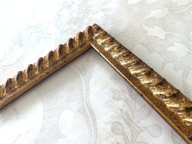 Antiqued Gold Picture Frame W/rope Detail- Vintage Gold Photo Frame A5 ...