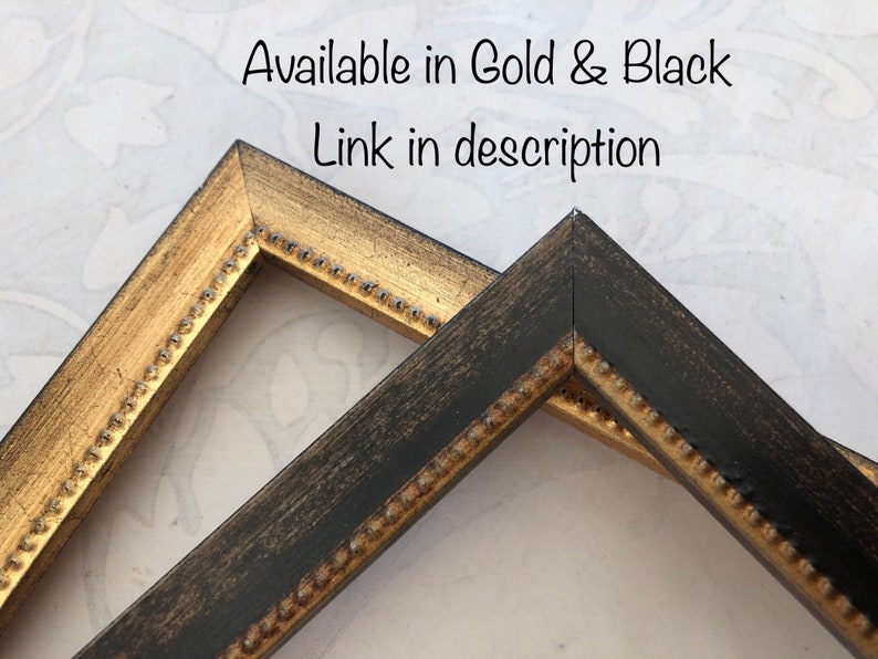 Distressed Rustic Gold Picture Frame W/bead Custom Frame - Etsy