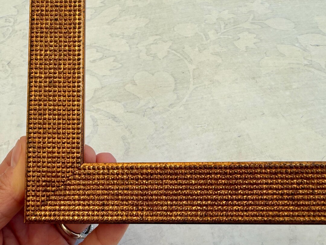 Fine Beaded Antique Gold Picture Frame- Custom Picture Frames- A4 4x4 ...
