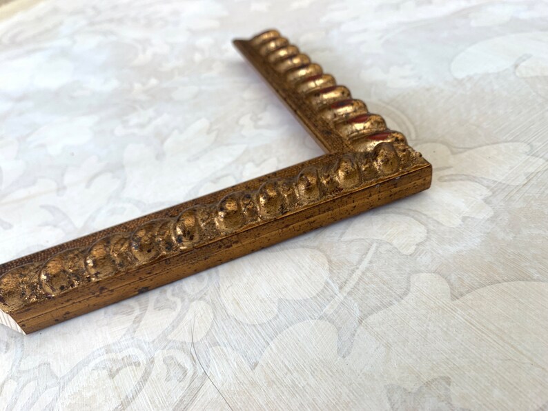 Antiqued Gold Picture Frame W/rope Detail- Vintage Gold Photo Frame A5 ...
