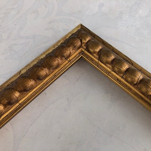 Chunky Bead Gold Picture Frame, Antique Distressed Finish- Custom ...