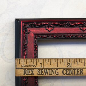 Metallic Ornate Red Picture Frame- Victorian Christmas Valentines Red ...