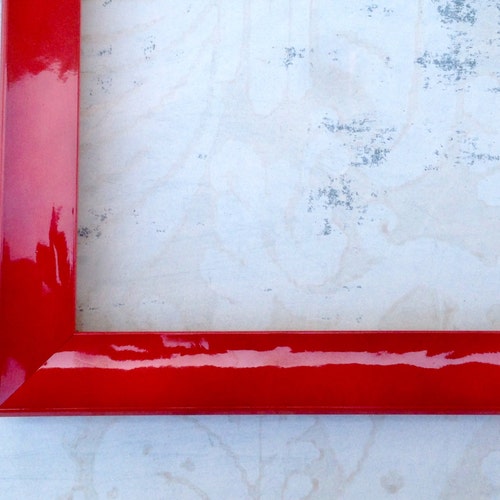 Red Lacquer Picture Frame Photo Frame Certificate Diploma - Etsy