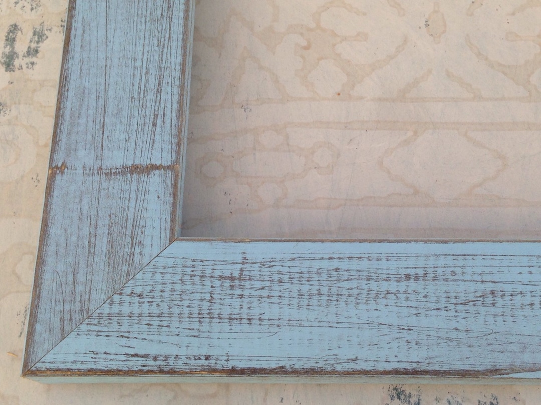 Rustic Cottage Blue Picture Frame 4x4, 4x6, 5x5, 5x7, 8x8, 8x10, 8.5x11 ...