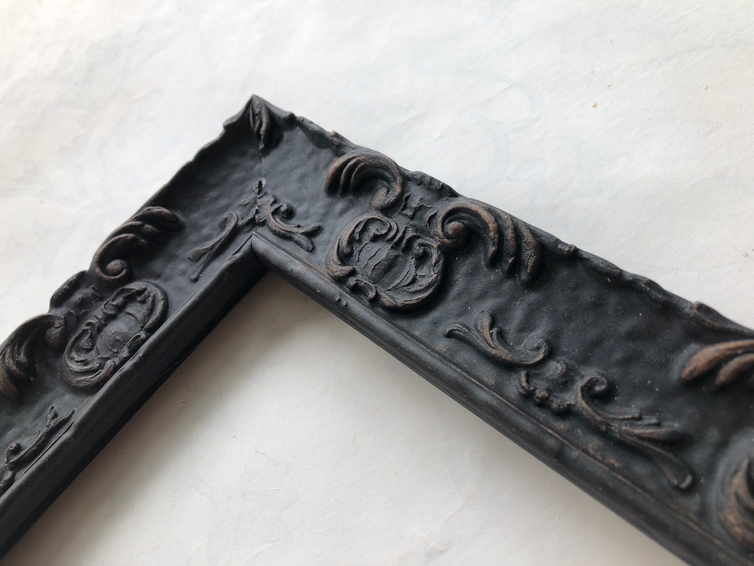 Satin Black Picture Frame- Victorian Gothic Style- A4 4x4 4x6 5x7 8x8 ...