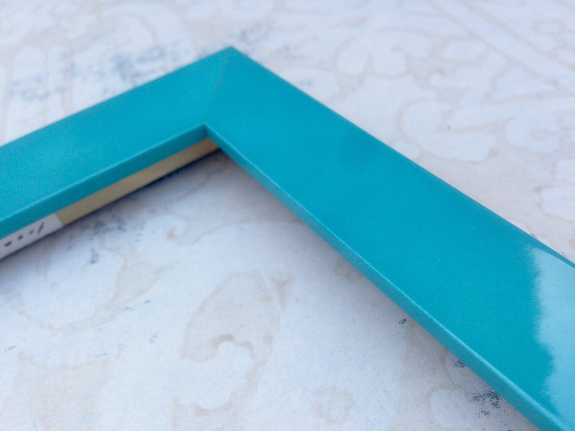 Turquoise Blue Picture Frame- Shiny Lacquer Photo Frame- A5 A4 A3 4x4 ...