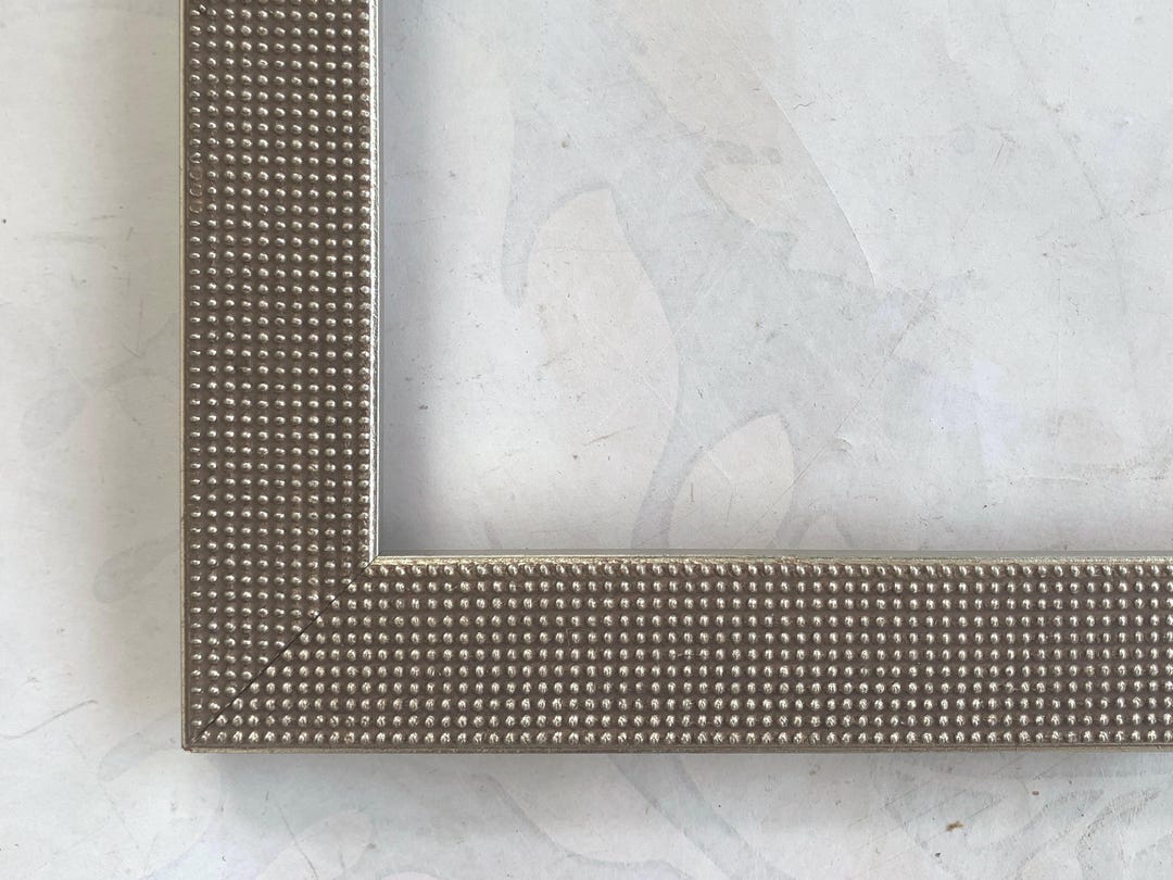 Fine Beaded Antique Silver Picture Frame- Custom Picture Frame- A4 4x4 ...