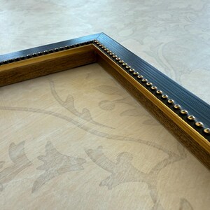 Lightly Distressed Black Picture Frame W/gold Bead- Shabby Chic Rustic ...