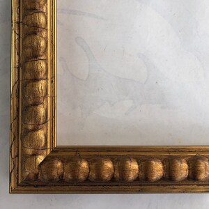Chunky Bead Gold Picture Frame, Antique Distressed Finish- Custom ...