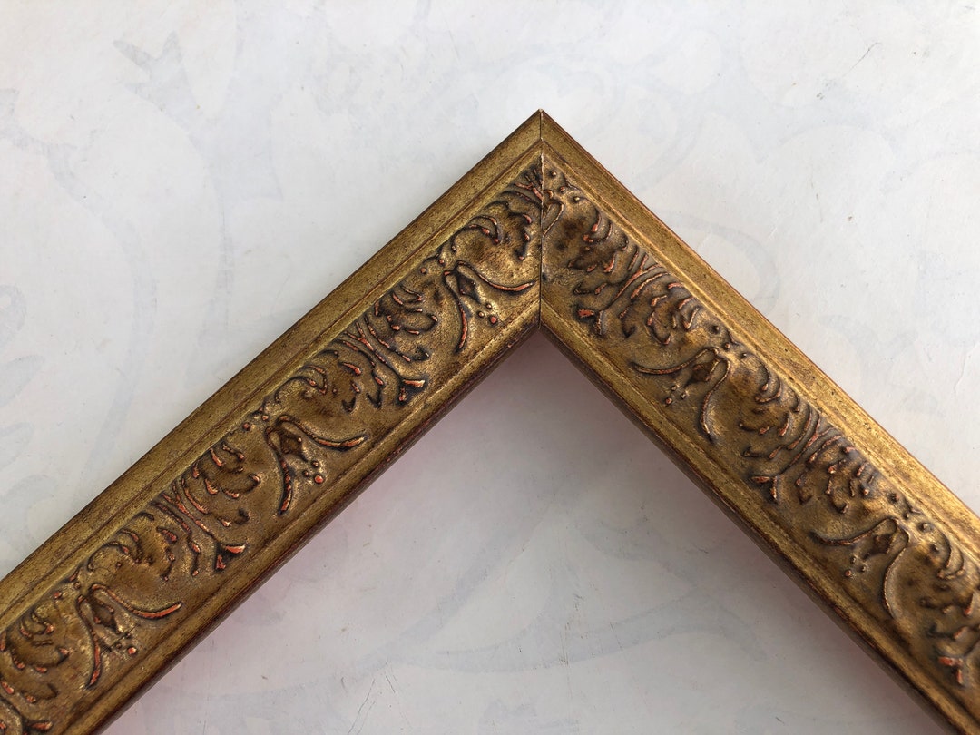 Ornate Gold Picture Frame- Antiqued Gold Photo Frame- Custom Picture ...